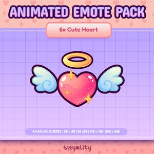 ANIMATED EMOTES PACK | Love Heart Emotes | Valentine's Emote | Love ...