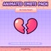 ANIMATED EMOTES PACK | Love Heart Emotes | Valentine's Emote | Love ...