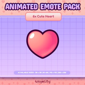 ANIMATED EMOTES PACK | Love Heart Emotes | Valentine's Emote | Love ...
