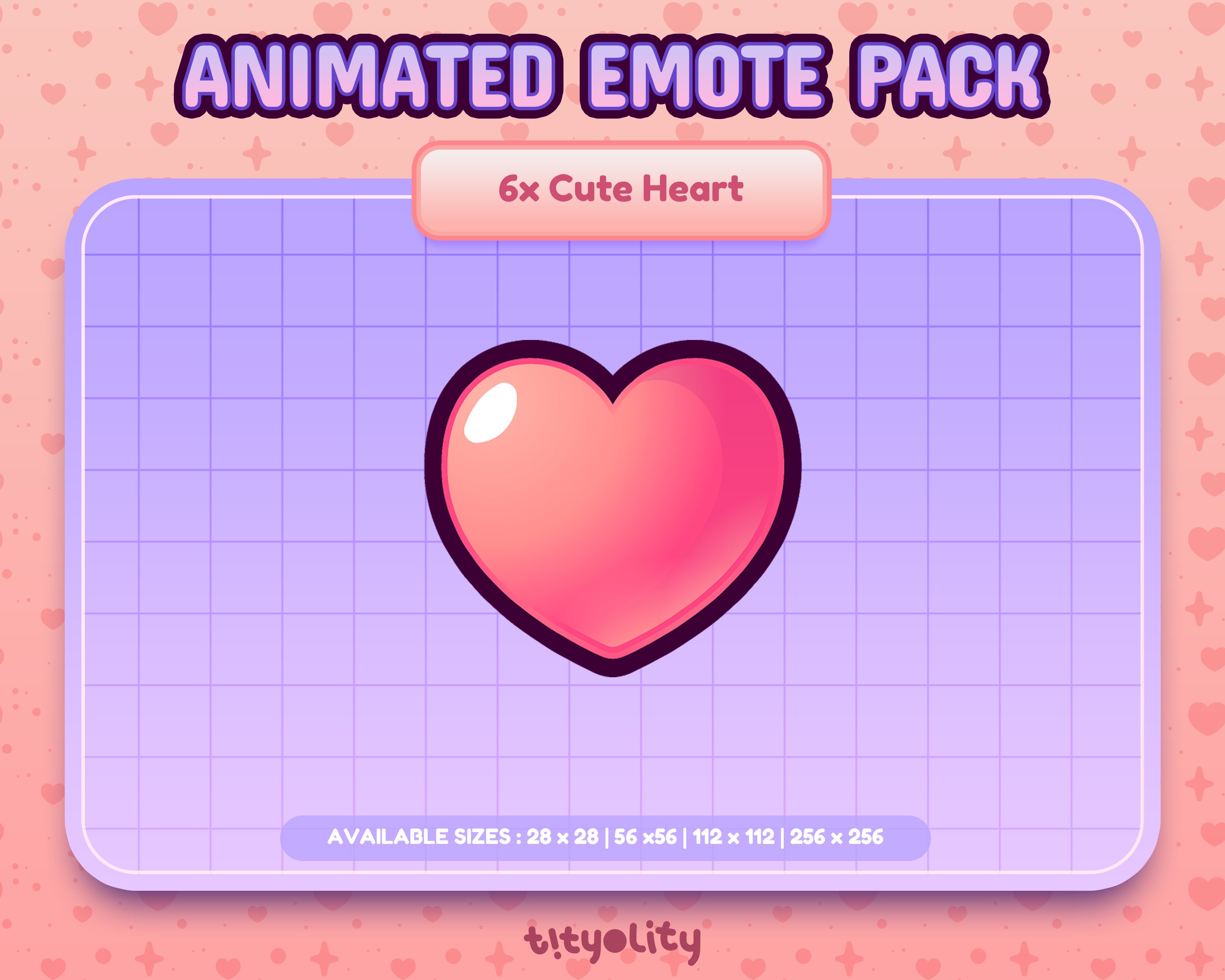 ANIMATED EMOTES PACK | Love Heart Emotes | Valentine's Emote | Love ...