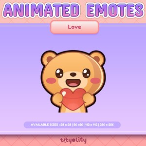 Kawaii Brown Bear Emotes Pack for Twitch or Discord | Animated and ...