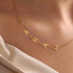 Personalized Name Necklace Gold Name Necklace With Box Chain Perfect ...
