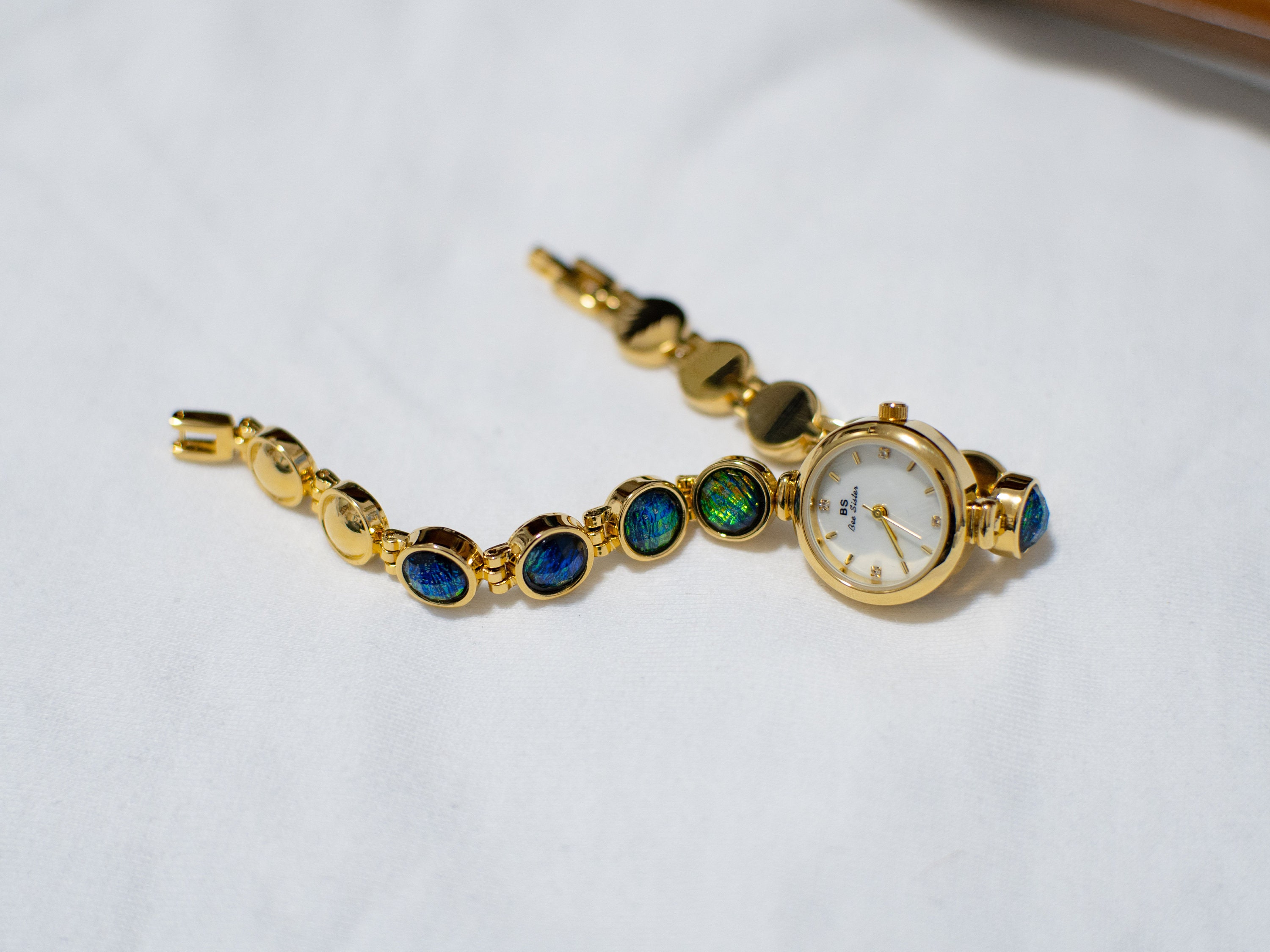 Gold Women Watch With Gemstones, Small Face Watch for Women, Vintage ...