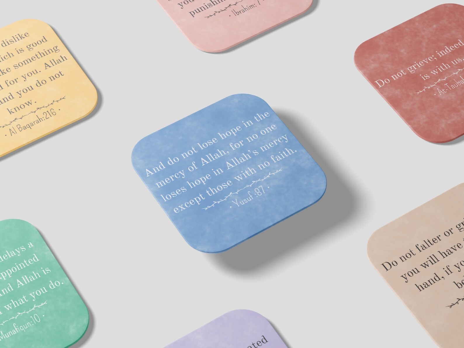 Quran Verse Cards, Islamic Flashcards, Affirmation Cards for Muslims ...