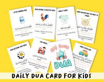 30 Dua Cards, Islamic Flashcards, Printable Cards, Dua Cards for ...