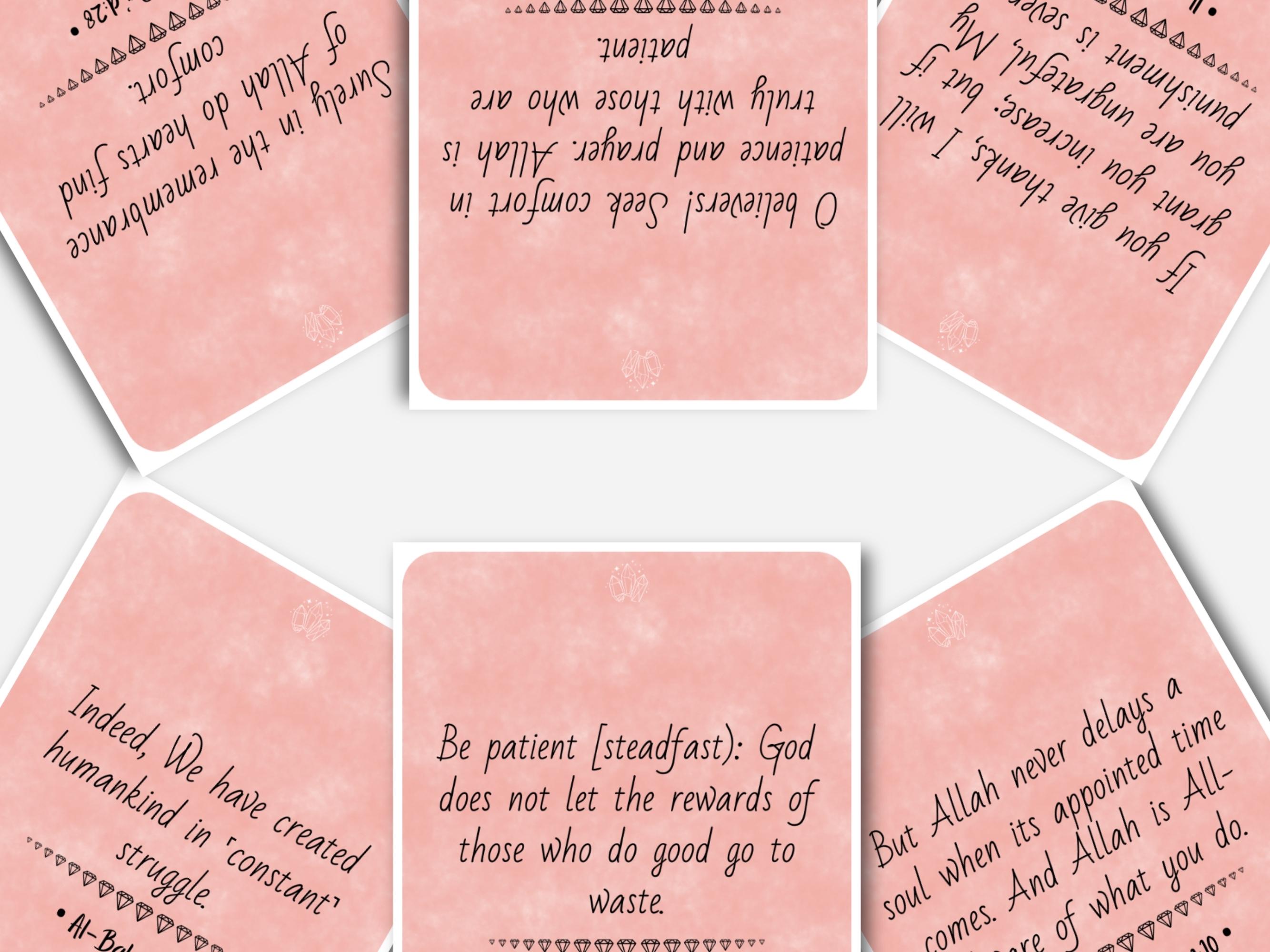 Quran Verse Cards, Islamic Cards, Quran Verses Flashcards, Islamic ...