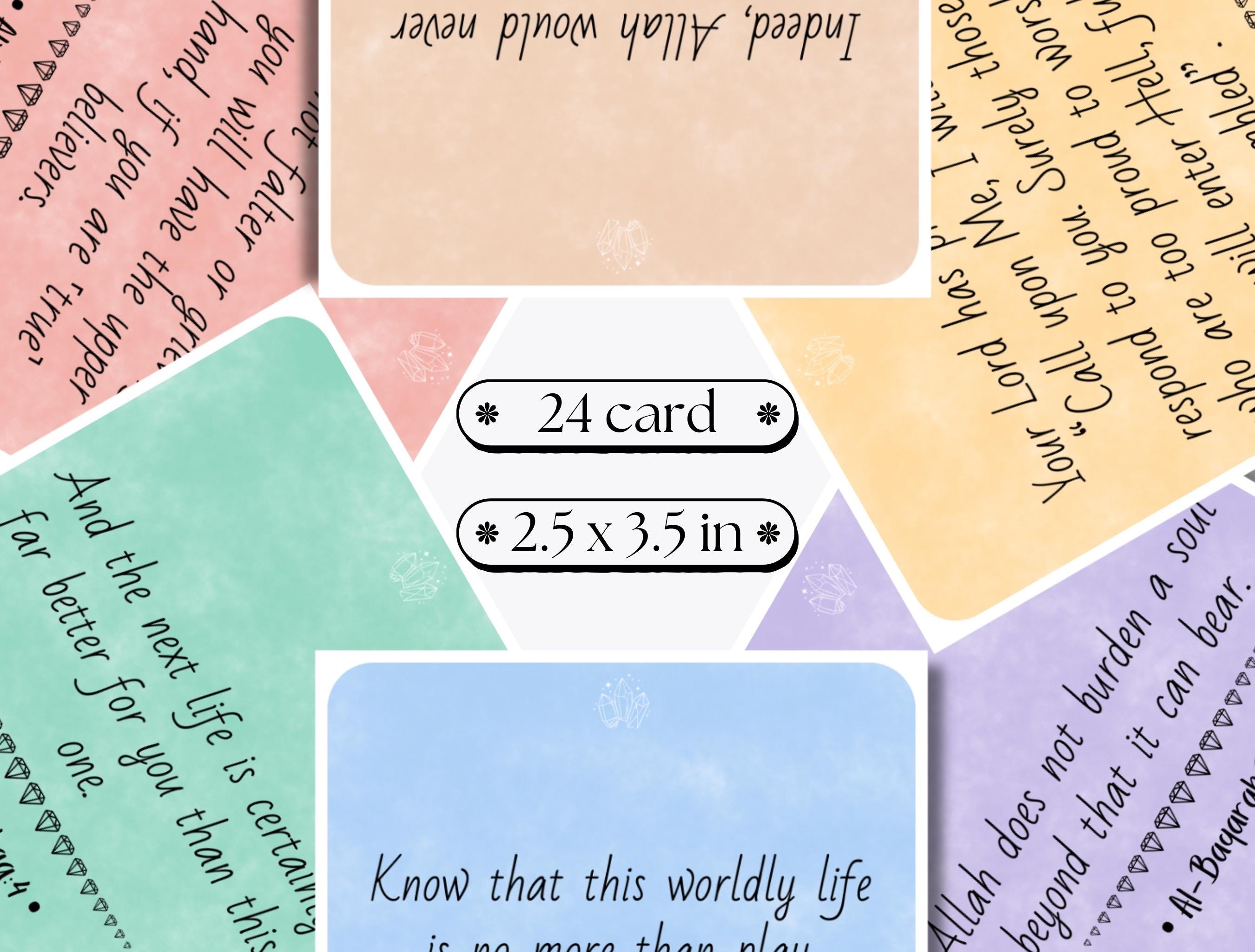 Quran Verse Cards, Islamic Cards, Quran Verses Flashcards, Islamic ...