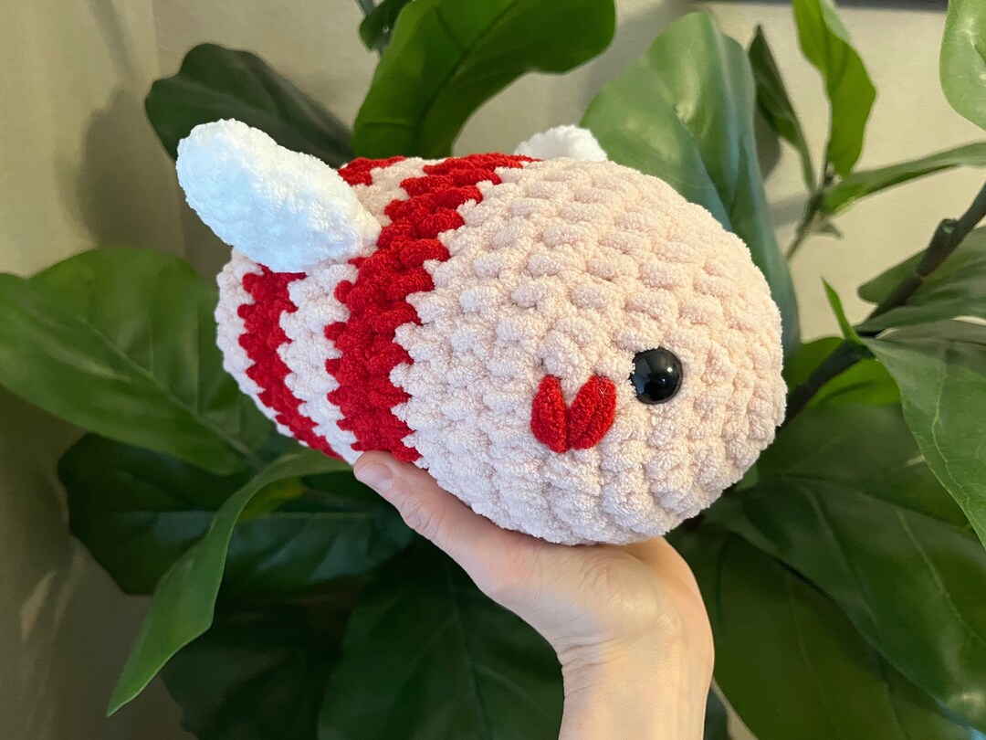 Valentine’s Crochet Bee, Bee Stuffie, Bee Stuffed Stuffed Animal ...