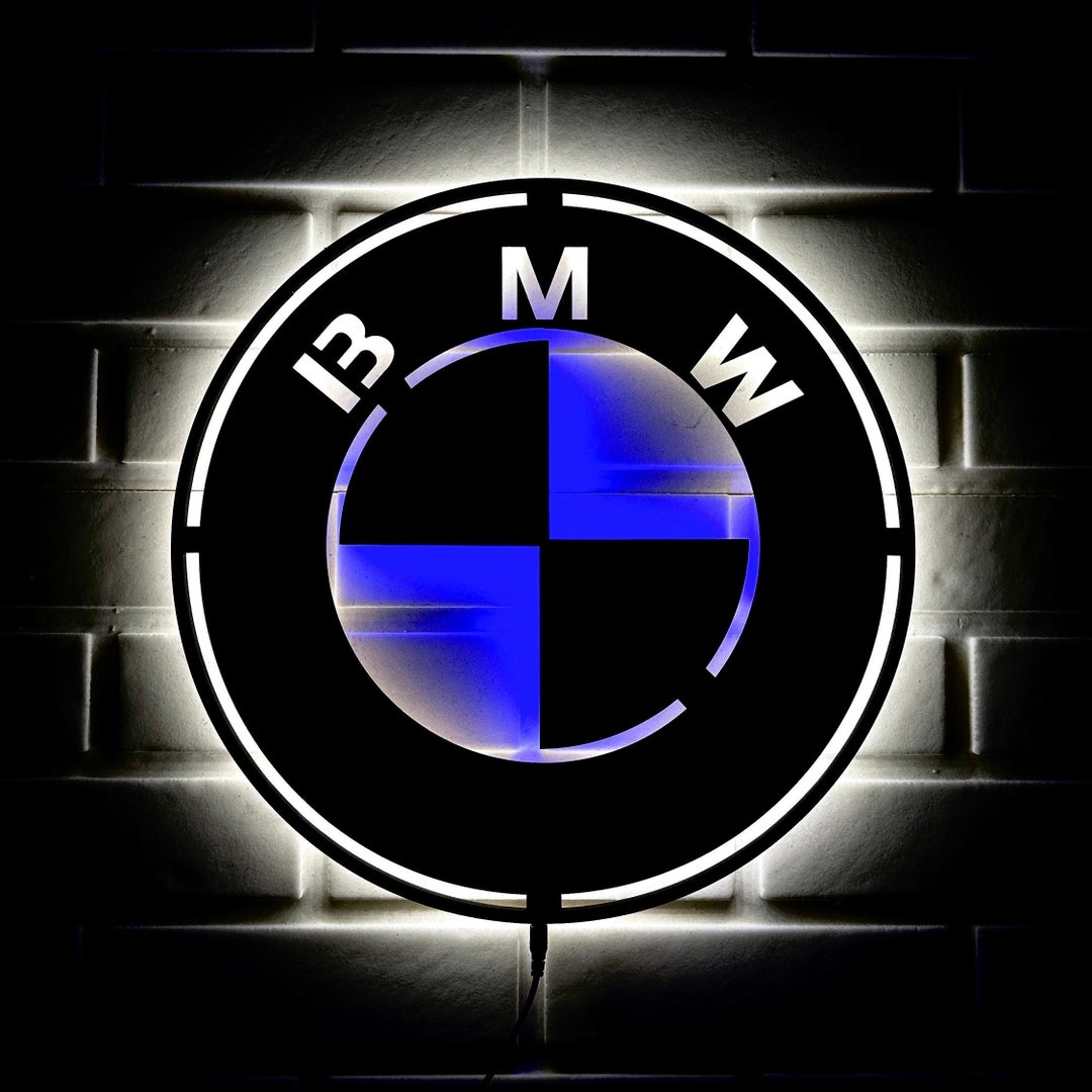 Panneau LED BMW Art mural BMW Lumière LED BMW Décor mural - Etsy France