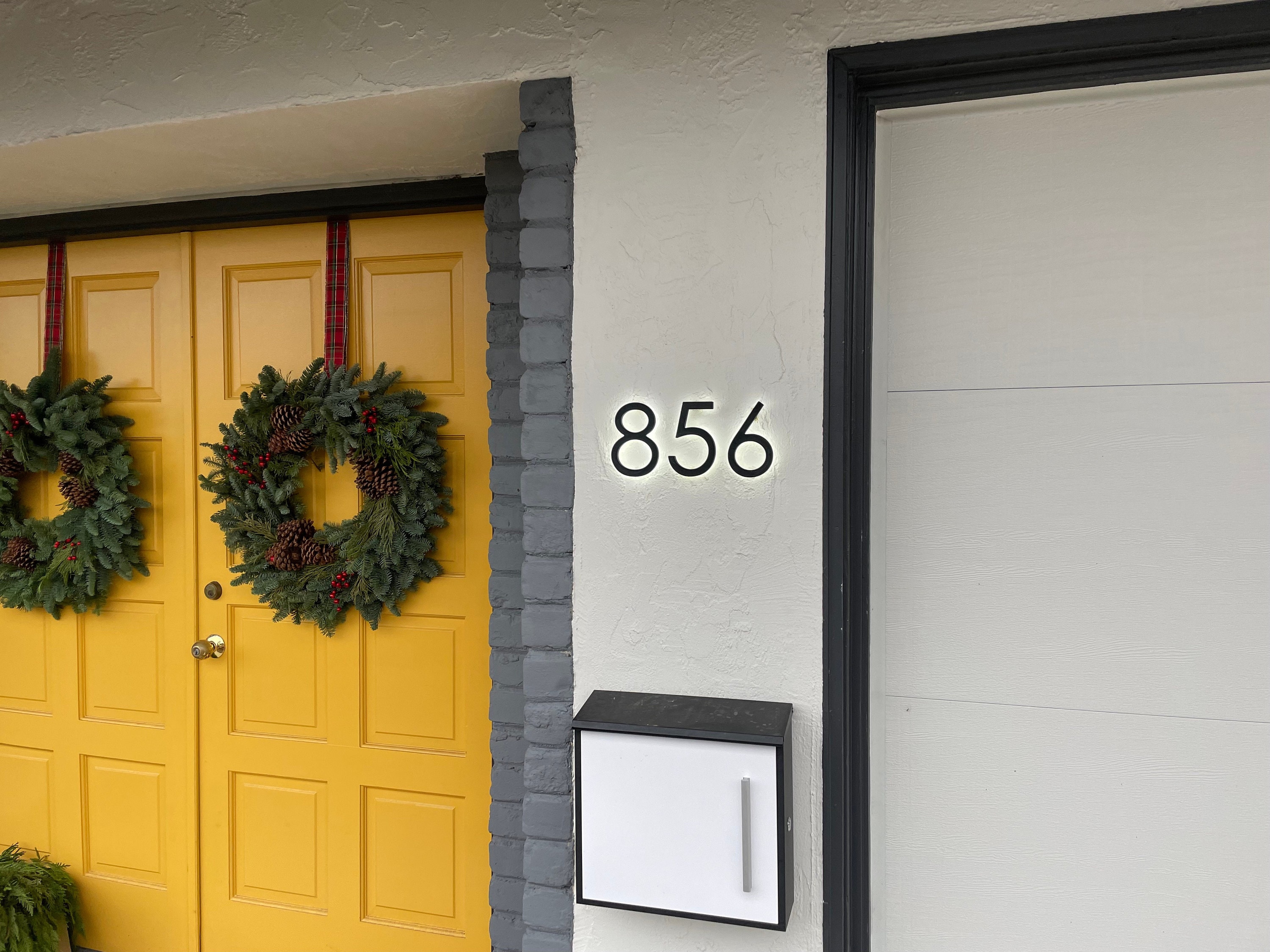 Solar Powered Lighted House Numbers Backlit Digits and Letters - Etsy ...