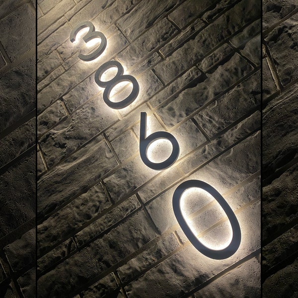 Lighted House Numbers - Etsy