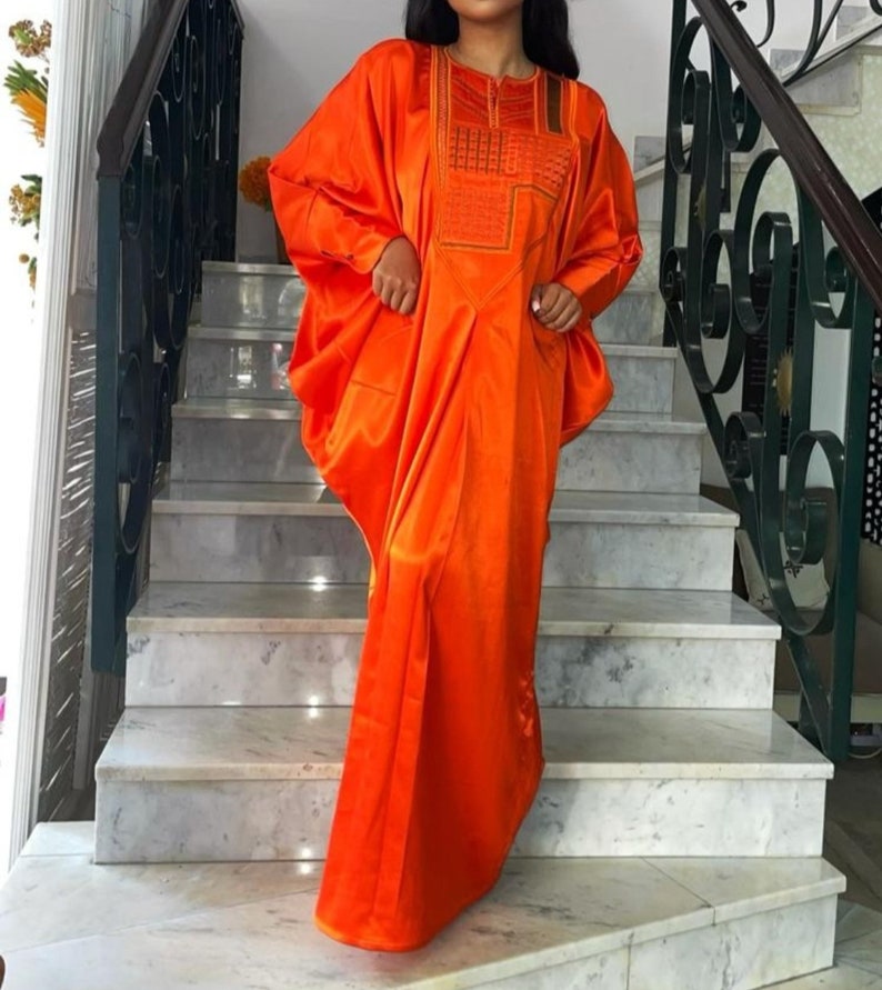 Traditional Boubou With Embroidery, Boubou Kaftan, Women Boubou ...