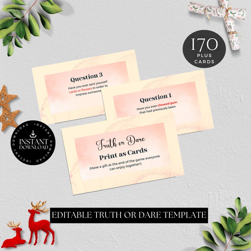 Truth or Dare Christmas - Etsy