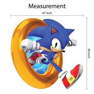 Removable Super Sonic Wall Decal Sonic the Hedgehog Wall Sticker for ...