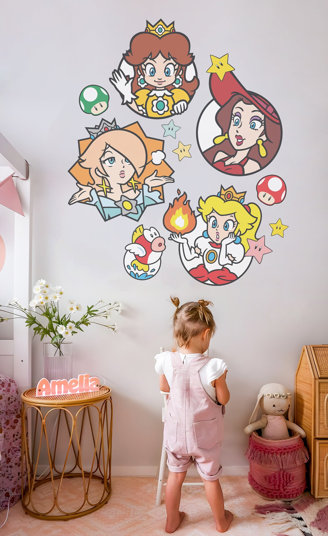 Super Mario Bros Wall Decal Princess Peach Wall Sticker Pauline ...