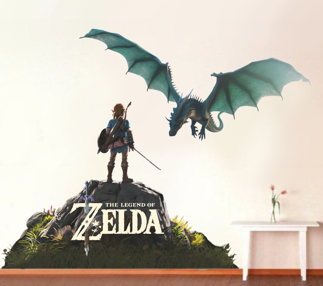 Removable Legend of Zelda Wall Decal Anime Art Zelda Wall Sticker for ...