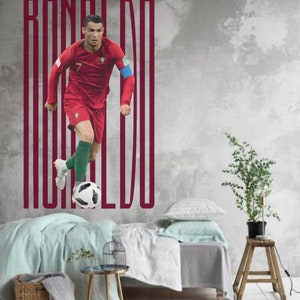 Removable Cristiano Ronaldo Wall Decal Famous Football Player Wall ...