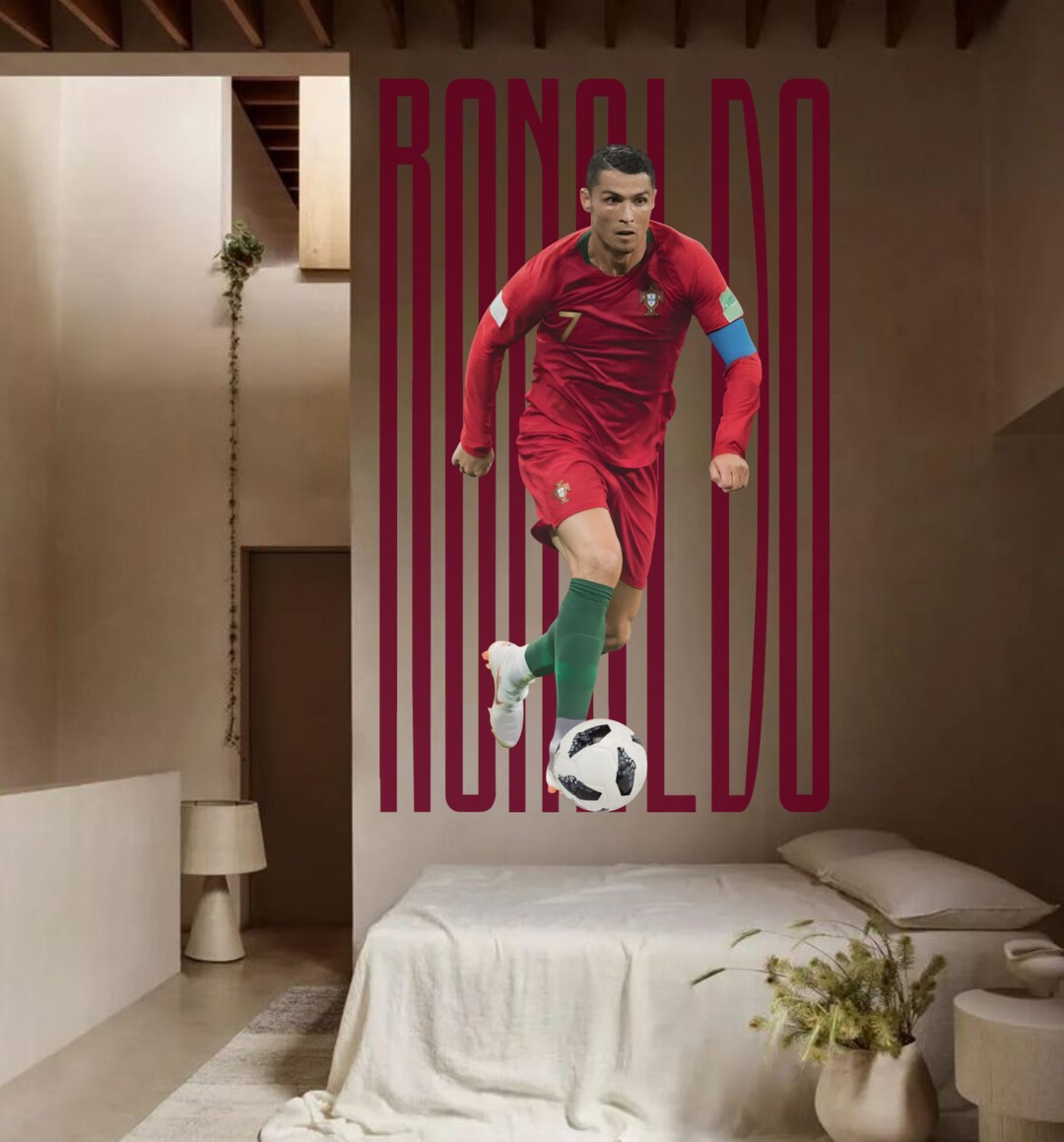 Peel and Stick C Ronaldo Wall Decal Ronaldo Wall Sticker for Bedroom ...