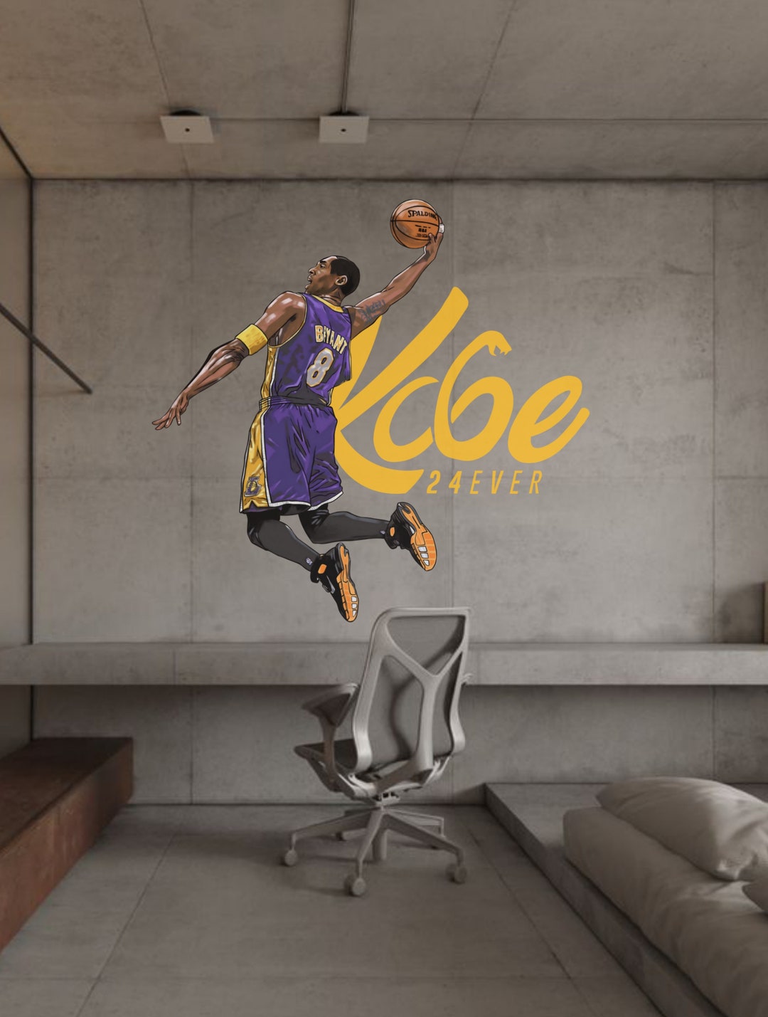 Kobe Bryant Wall Decal NBA Basketball Wall Sticker for Bedroom Wall Art ...