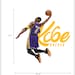 Removable Kobe Bryant Wall Decal Famous Basketball Player Wall Sticker ...