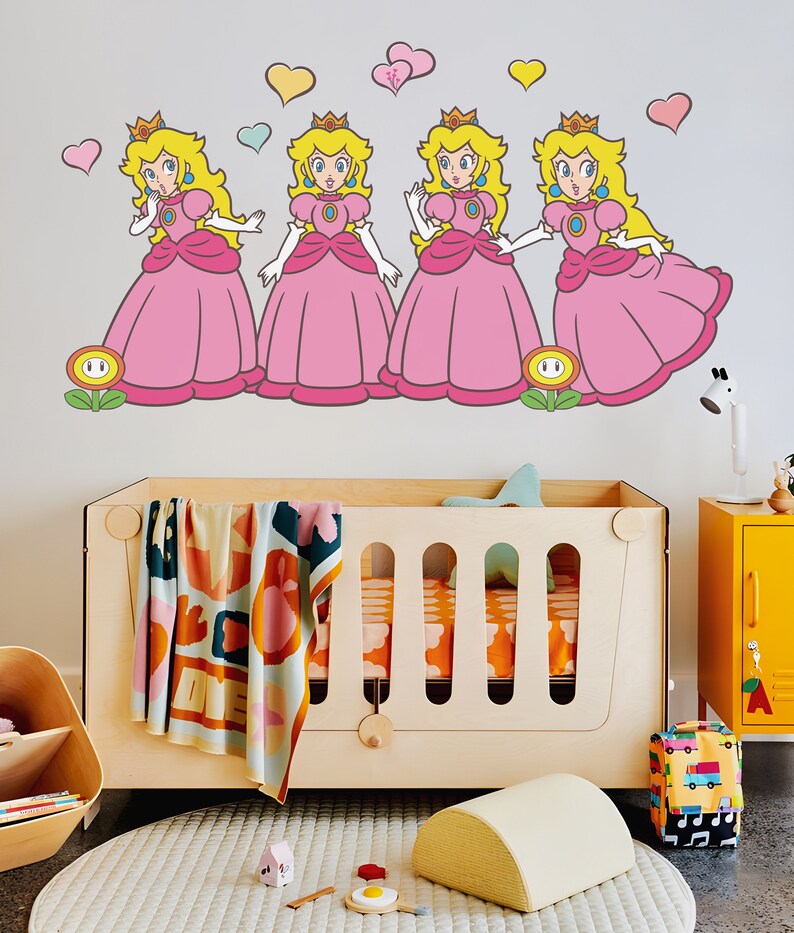 Princess Castle Wall Decal Princess Peach Wall Sticker Peach Castle ...