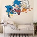 Peel and Stick Super Sonic Wall Decal Sonic Wall Sticker Tail Wallpaper ...