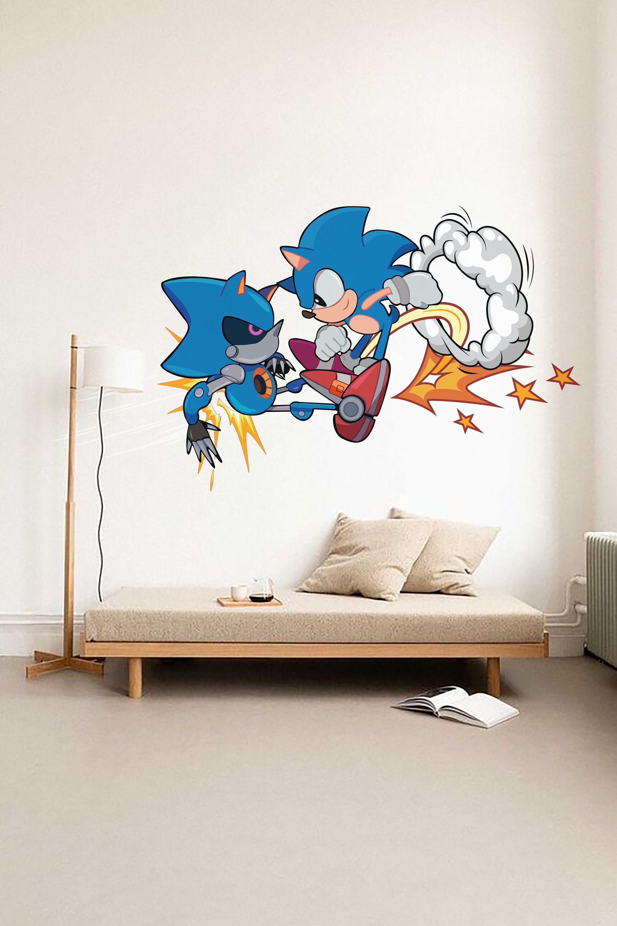 Removable Sonic the Hedgehog Wall Decal Metal Sonic Wall - Etsy