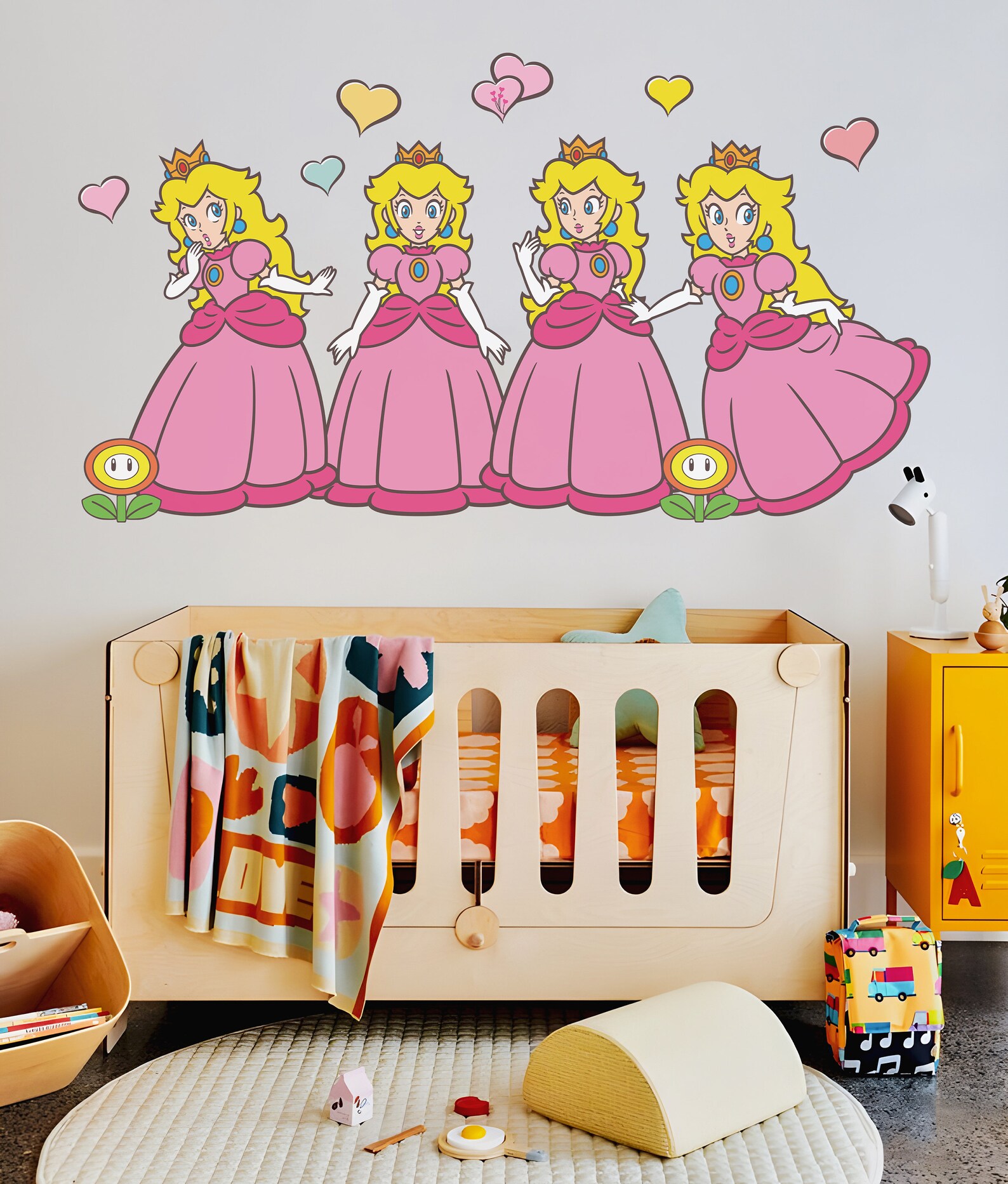 Super Mario Wall Decal Princess Peach Wall Sticker Nintendo Wall Art ...