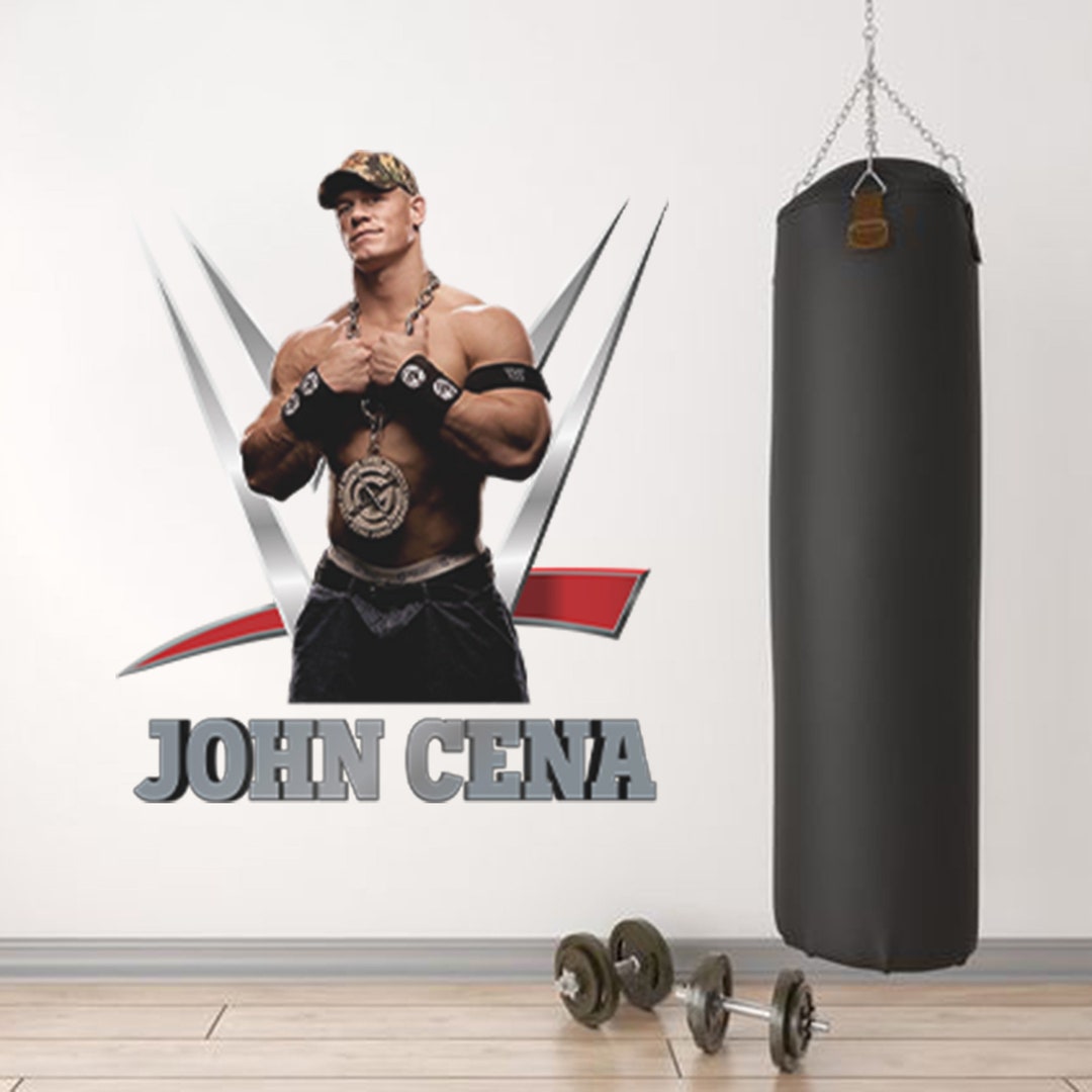 Removable John Cena Wall Decal Wrestling Wall Sticker Wrestling Decal ...