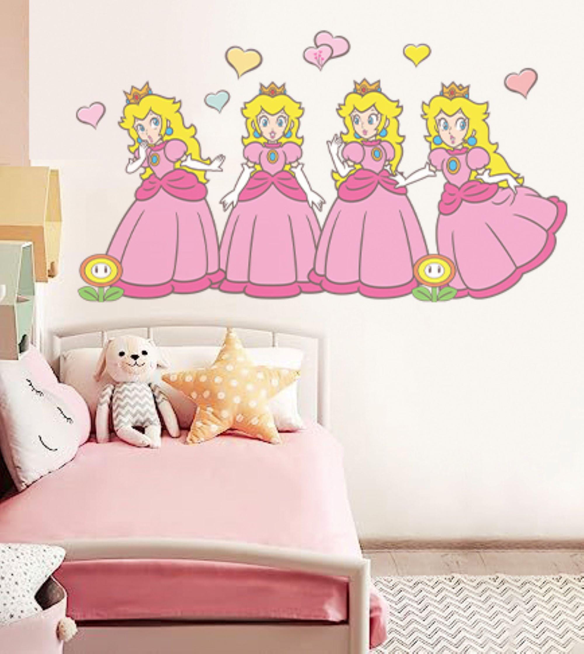 Super Mario Wall Decal Princess Peach Wall Sticker Nintendo Wall Art ...