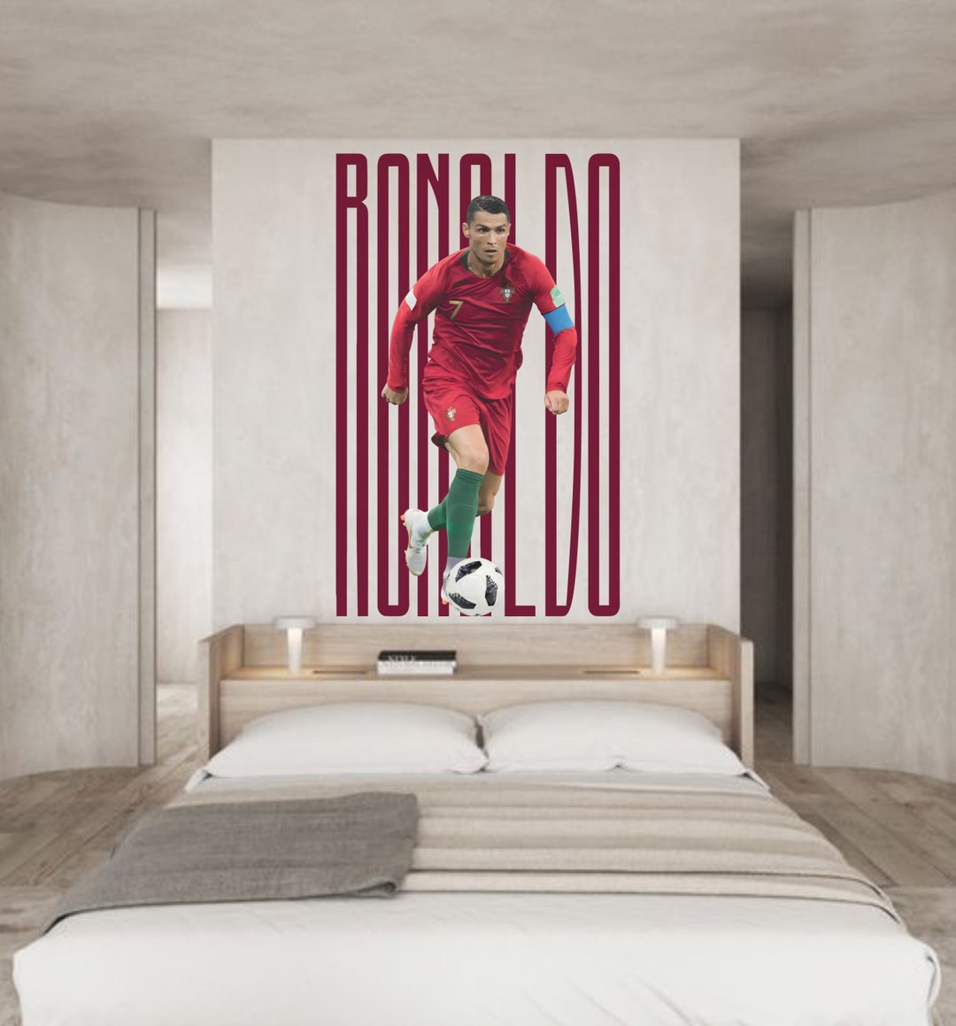 Removable Cristiano Ronaldo Wall Decal Famous Football Player Wall ...