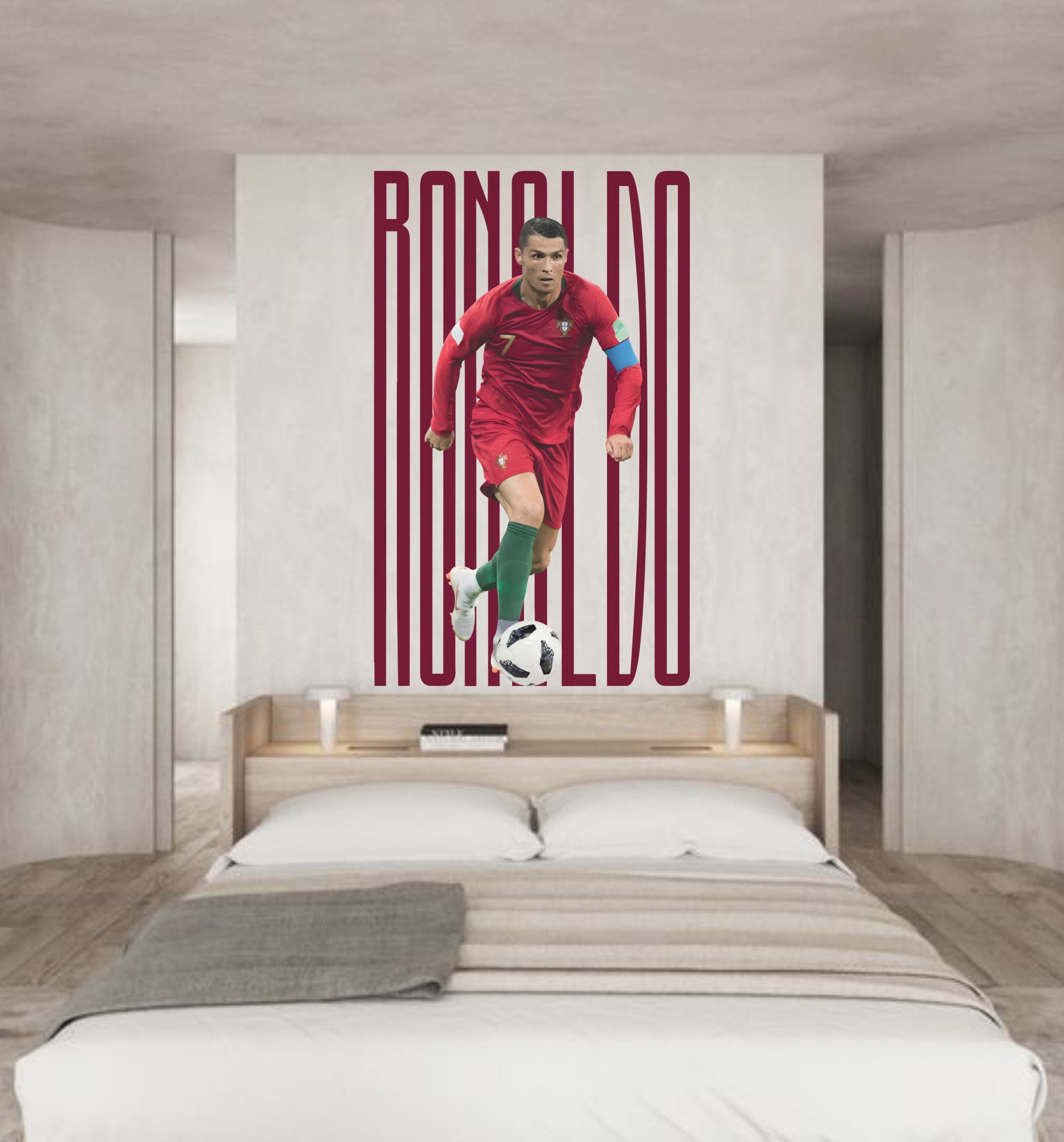 Peel and Stick C Ronaldo Wall Decal Ronaldo Wall Sticker for Bedroom ...