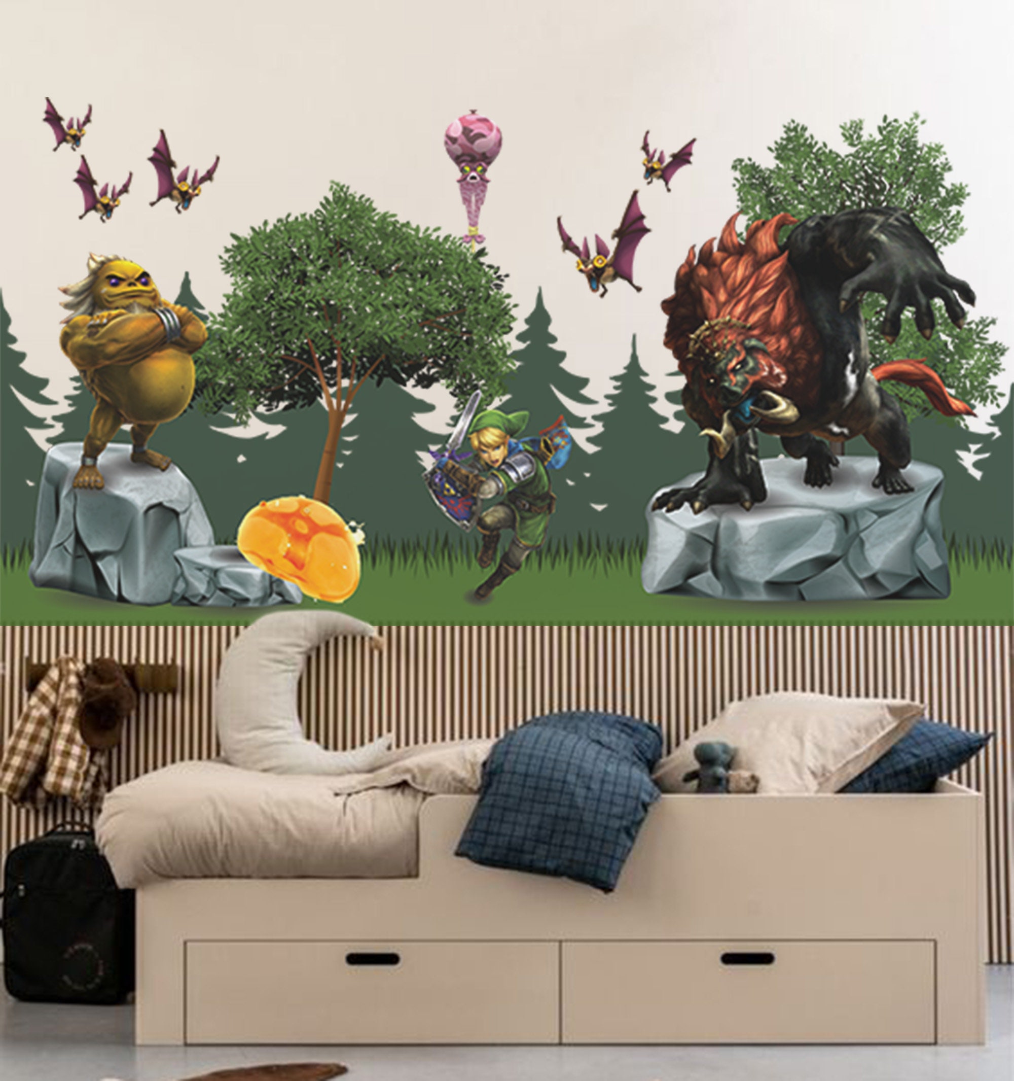 Removable Legend of Zelda Wall Decal Zelda Wall Sticker for Playroom ...