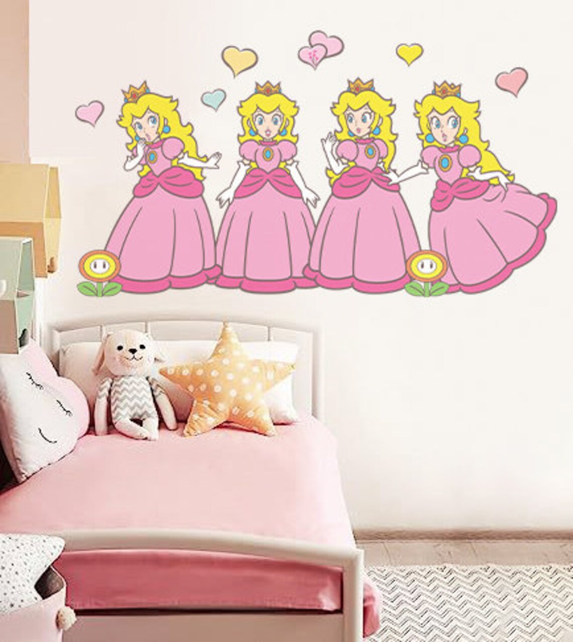 Super Mario Wall Decal Princess Peach Wall Sticker Nintendo Wall Art ...