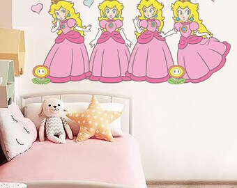 Princess Castle Wall Decal Princess Peach Wall Sticker Peach Castle ...