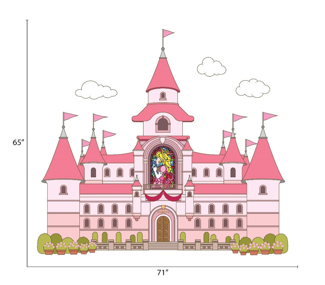 Princess Castle Wall Decal Princess Peach Wall Sticker Peach Castle ...