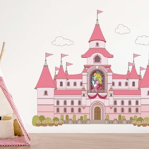 Super Mario Bros Wall Decal Peach Castle Wall Sticker Nintendo Wall Art