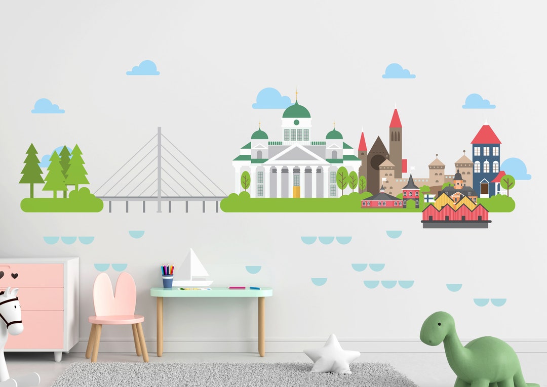 Finland City Wall Decal Famous Building Wall Sticker for Kid Room ...
