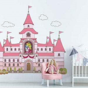 Super Mario Wall Decal Princess Peach Wall Sticker Princess Castle Wall ...