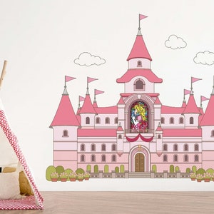 Princess Castle Wall Decal Princess Peach Wall Sticker Peach Castle ...