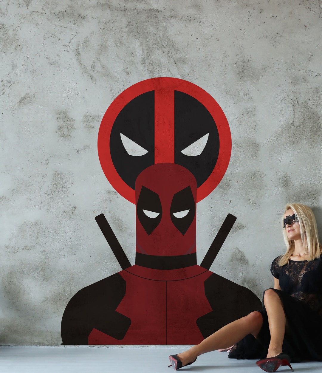 Marvel Characters Wall Decal Deadpool Wall Sticker for Bedroom ...