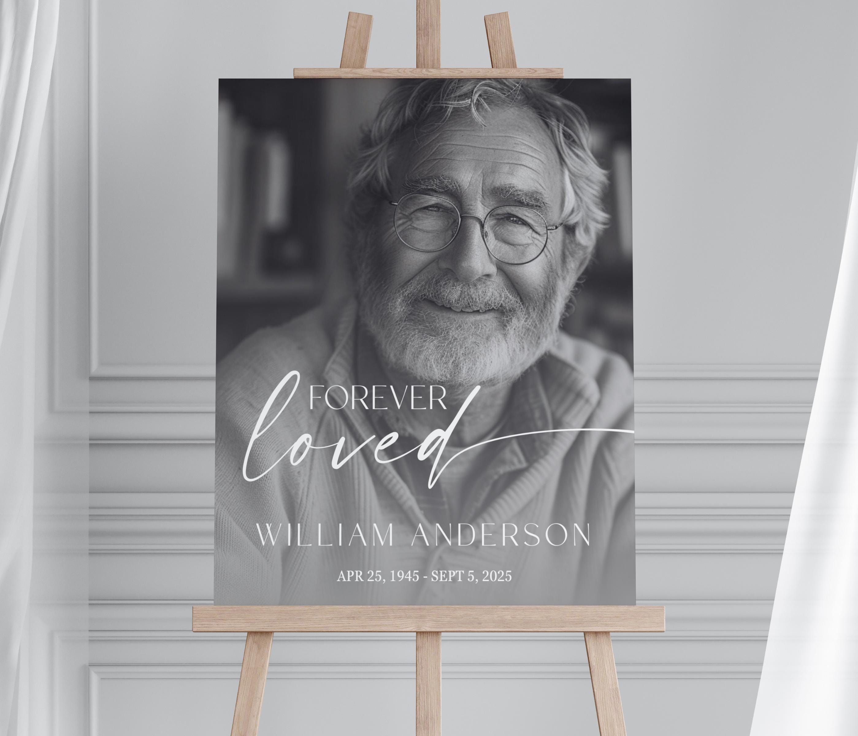 Funeral Photo Collage Template, Celebration of Life Poster, Funeral ...