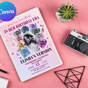 Editable Birthday Era Invitation: Trendy Teen B-day (digital Invite) - Etsy