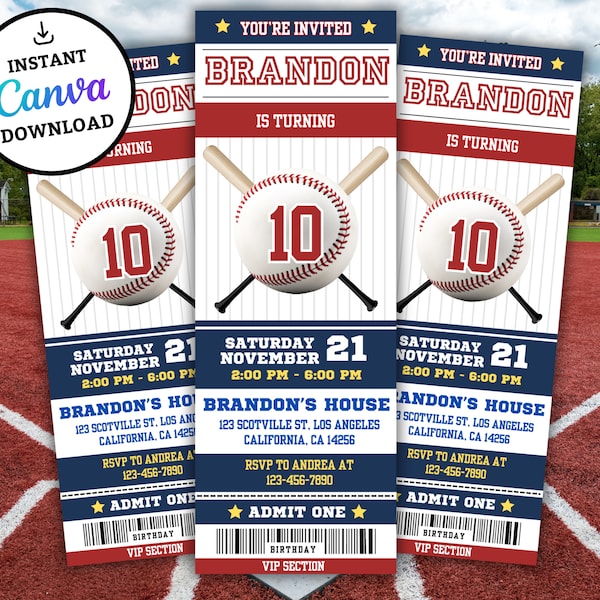 Baseball Invitation - Etsy