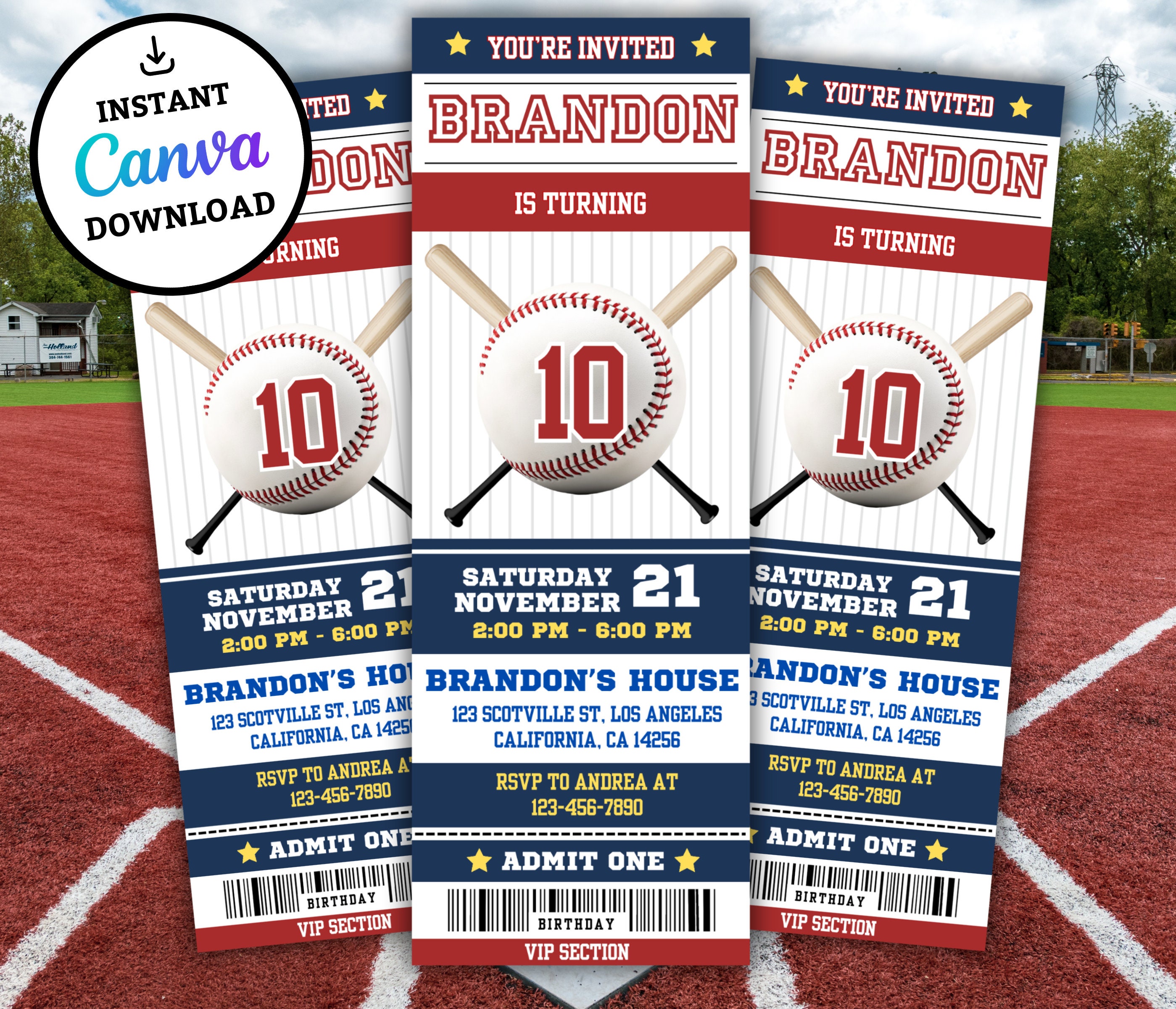 Editable Baseball Invitation, Baseball Ticket Invitation, Sports Ticket ...