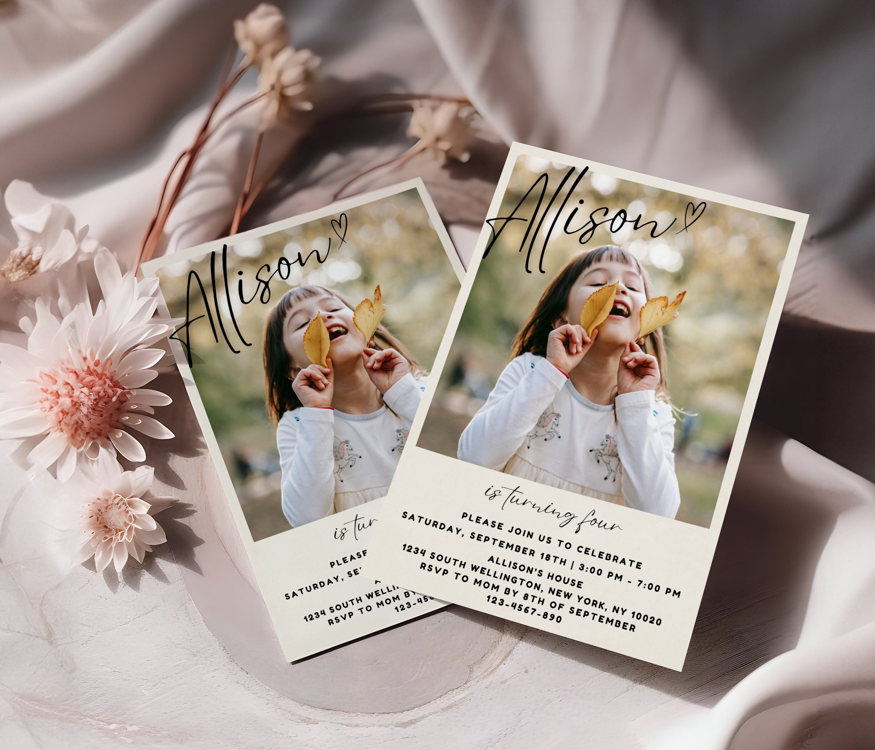 Photo Birthday Invitation, 1st Birthday Invitation, First Birthday ...