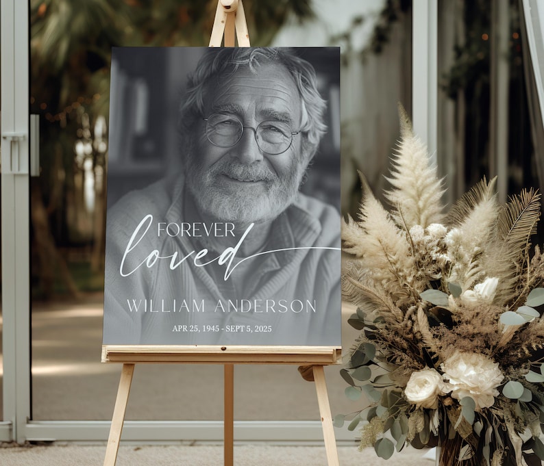 Funeral Photo Collage Template, Celebration of Life Poster, Funeral ...