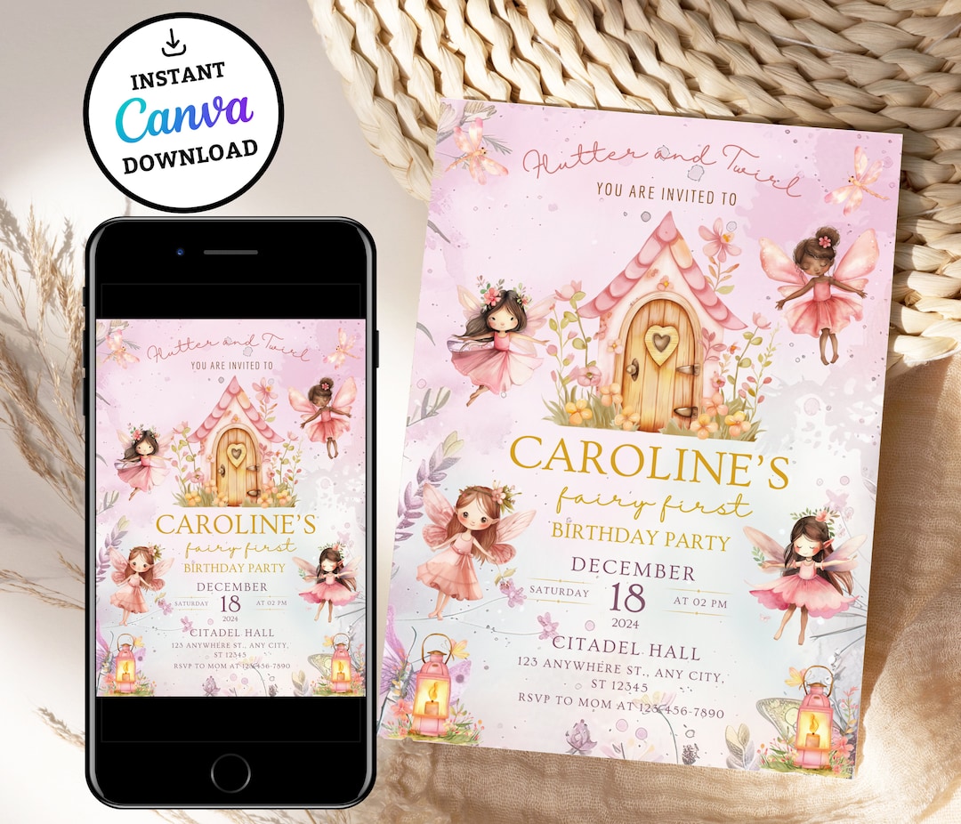 Fairy Invitation Fairy Birthday Invitation Fairy Party Invitation ...