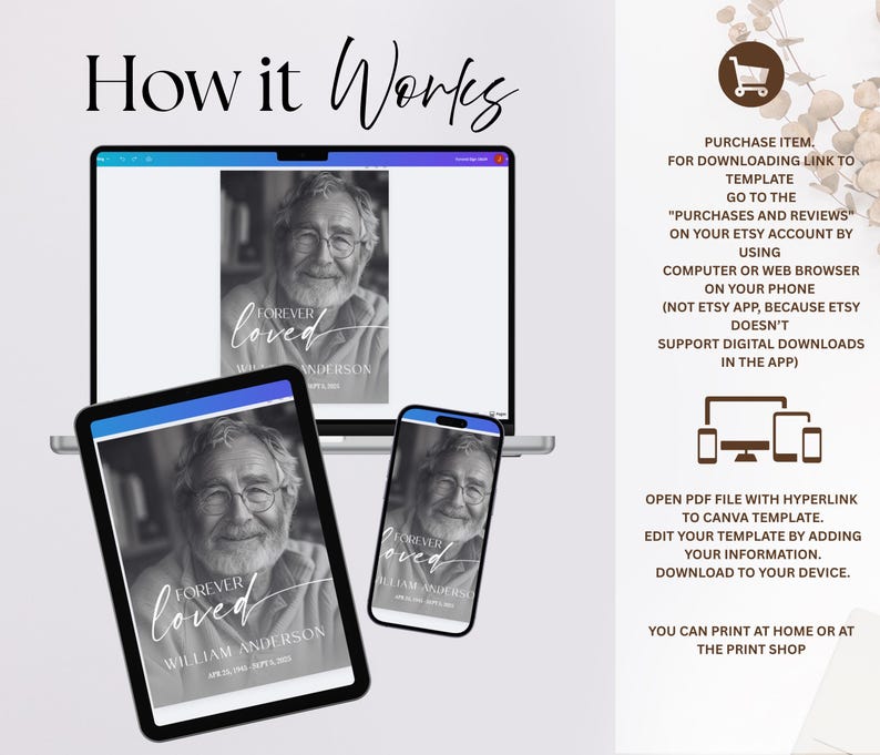 Funeral Photo Collage Template, Celebration of Life Poster, Funeral ...
