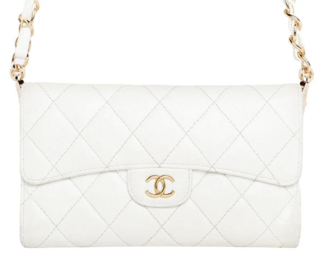 Y2K Vintage Chanel Matelasse Quilt Leather Wallet on a Chain - Etsy